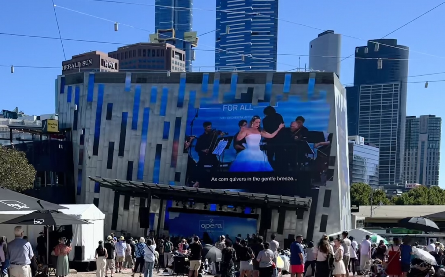 Melbourne : opéra gratuit à Federation Square ce samedi 1er février 2025